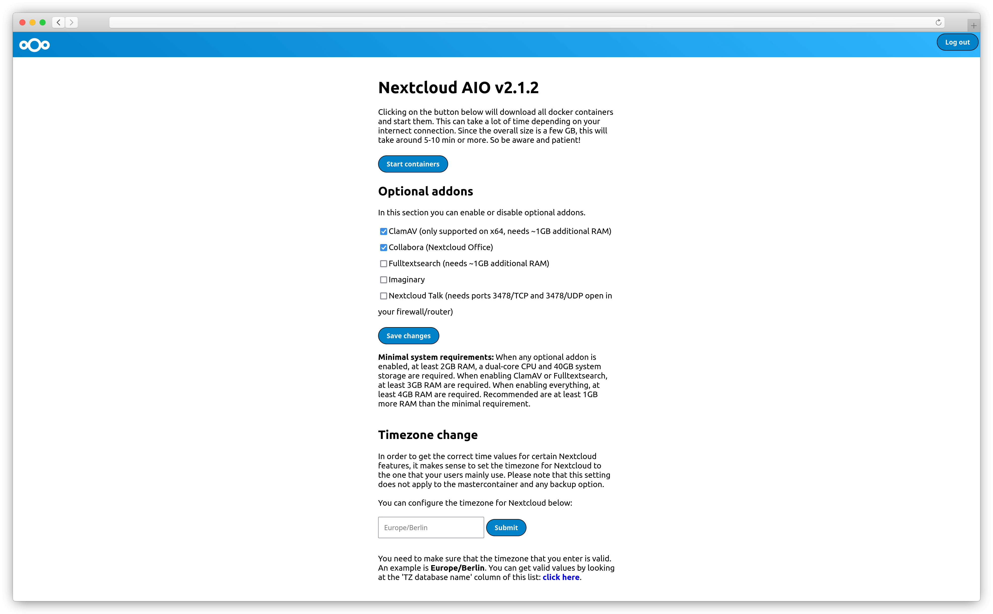 Инструкция по установке и настройке Nextcloud | Каталог приложений Beget
