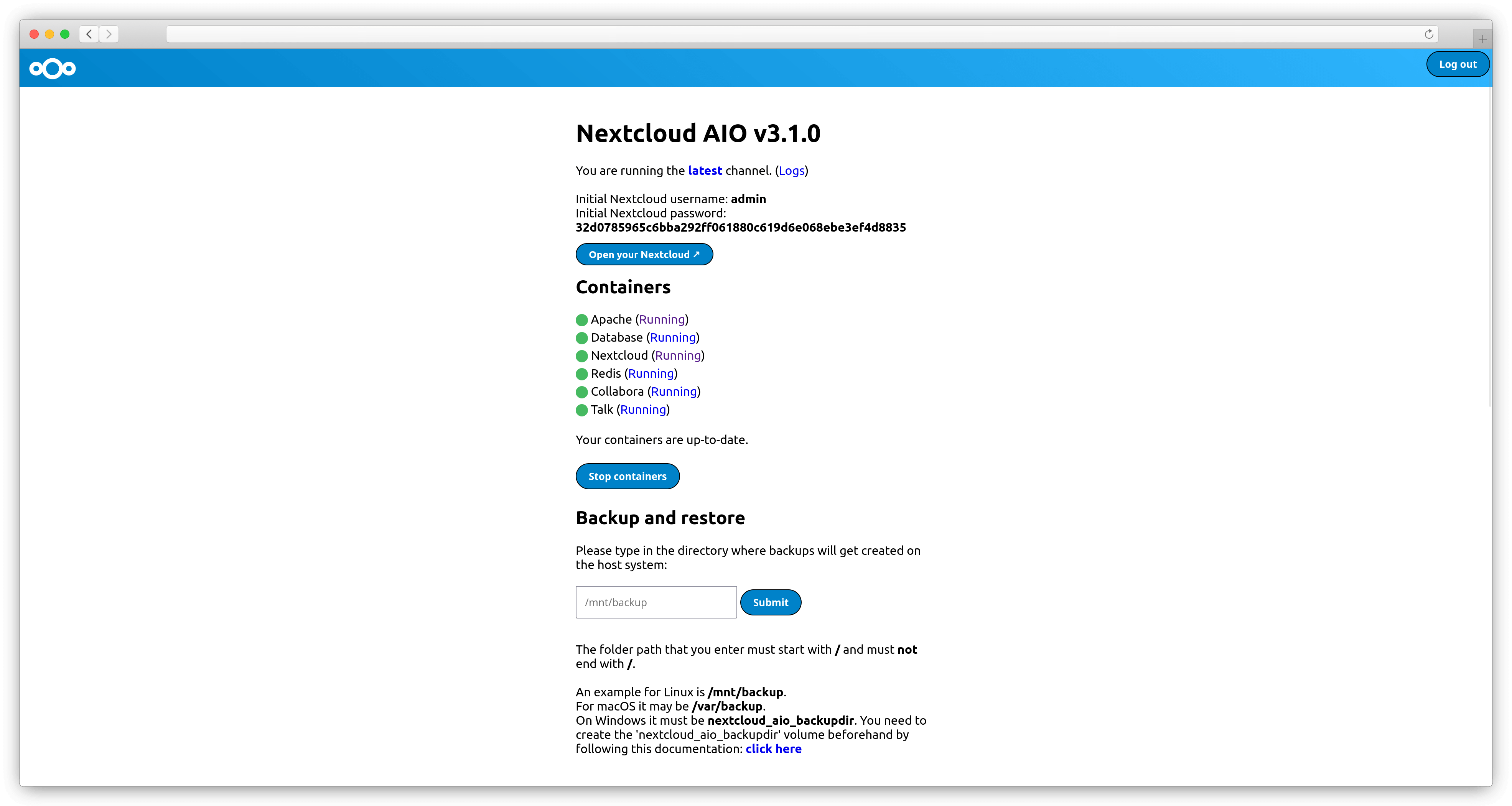 Инструкция по установке и настройке Nextcloud | Каталог приложений Beget